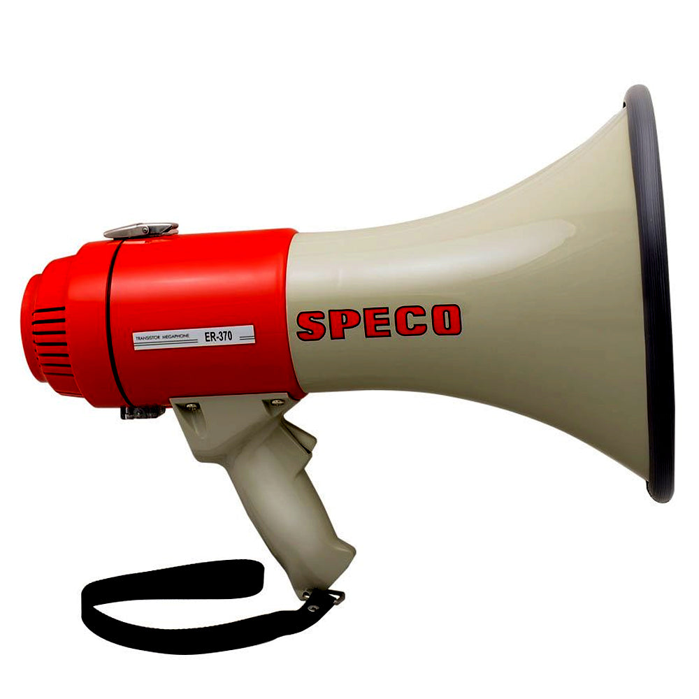Speco ER370 Deluxe Megaphone wSiren RedGrey 16W ER370 – Delta ...