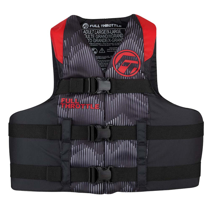 Full Throttle Adult Nylon Life Jacket SM RedBlack 11220010003022 ...