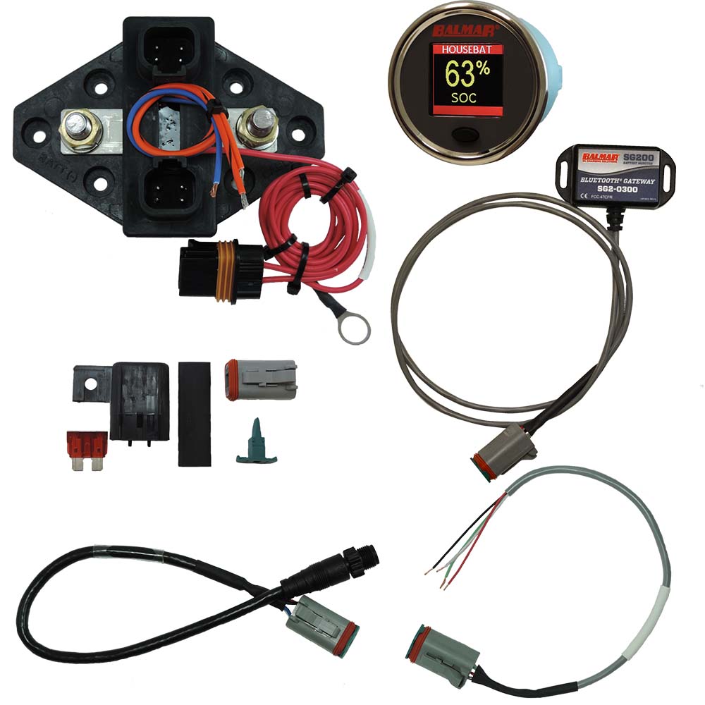 Balmar SG230 Battery Monitor Kit N2K BT Gateway Color Display 1248VDC ...