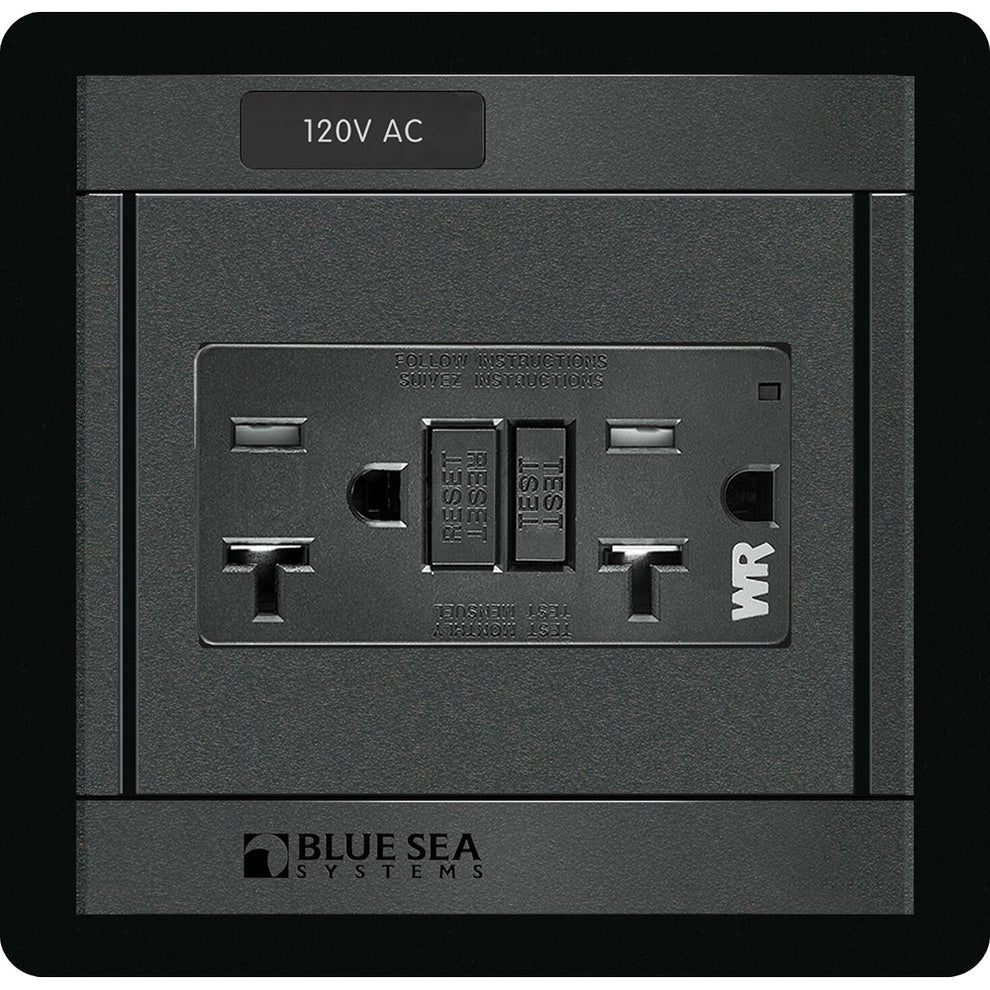 Blue Sea 1499 360 Panel 120V AC GFCI Dual Outlet 1499 – Delta ...